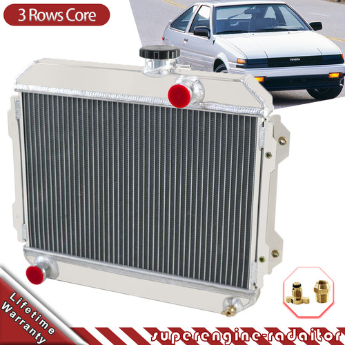 3-Row Core Tubes Radiator For 1974-1985 1984 Toyota Corolla KE30 KE38 ...