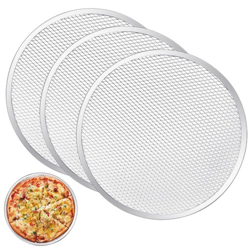 3 Pack 12 Inch Seamless Non-Stick Aluminum Pizza Mesh Baking Screen for ...