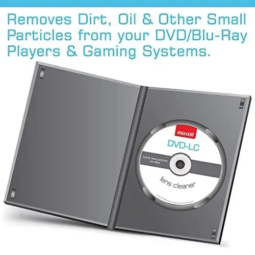 Maxell DVD VCD CD-ROM Laser LENS CLEANER KIT Dry/Wet Laser Lens Cd Disc ...