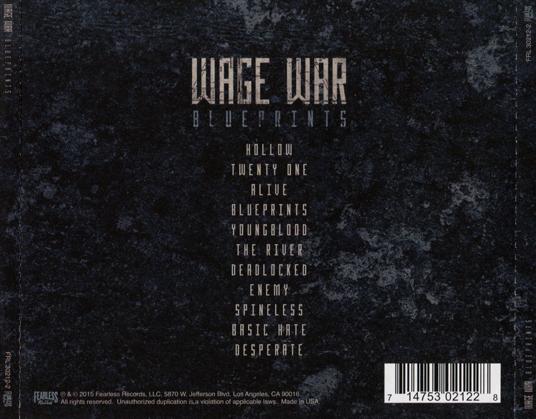 WAGE WAR - BLUEPRINTS NEW CD 714753021228| eBay