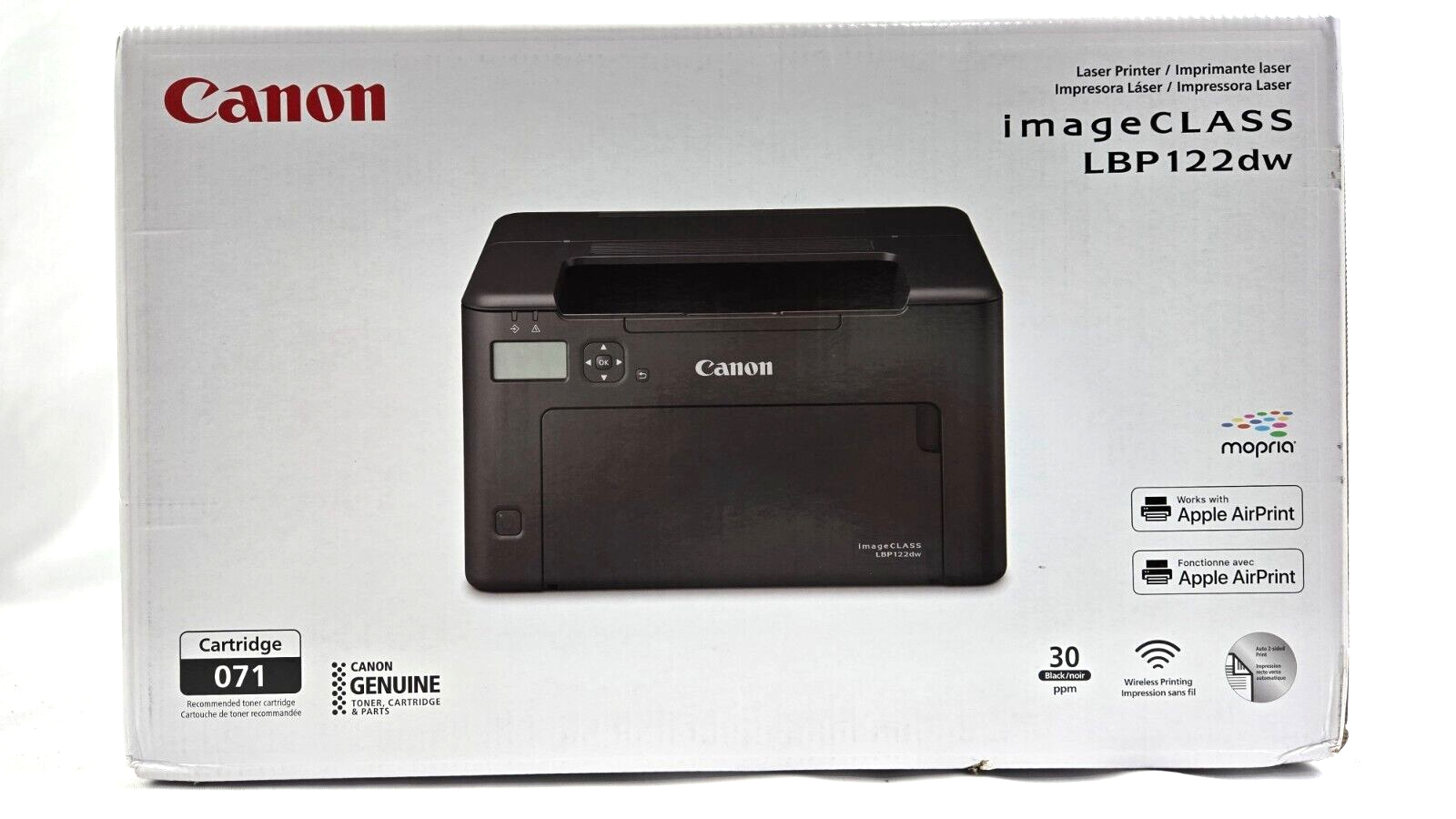 Canon - imageCLASS LBP122dw Wireless Black-and-White Laser Printer ...
