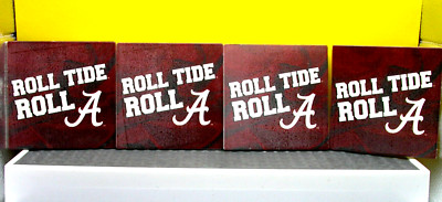Alabama Roll Tide Roll Drink Coasters Set of 4 | eBay