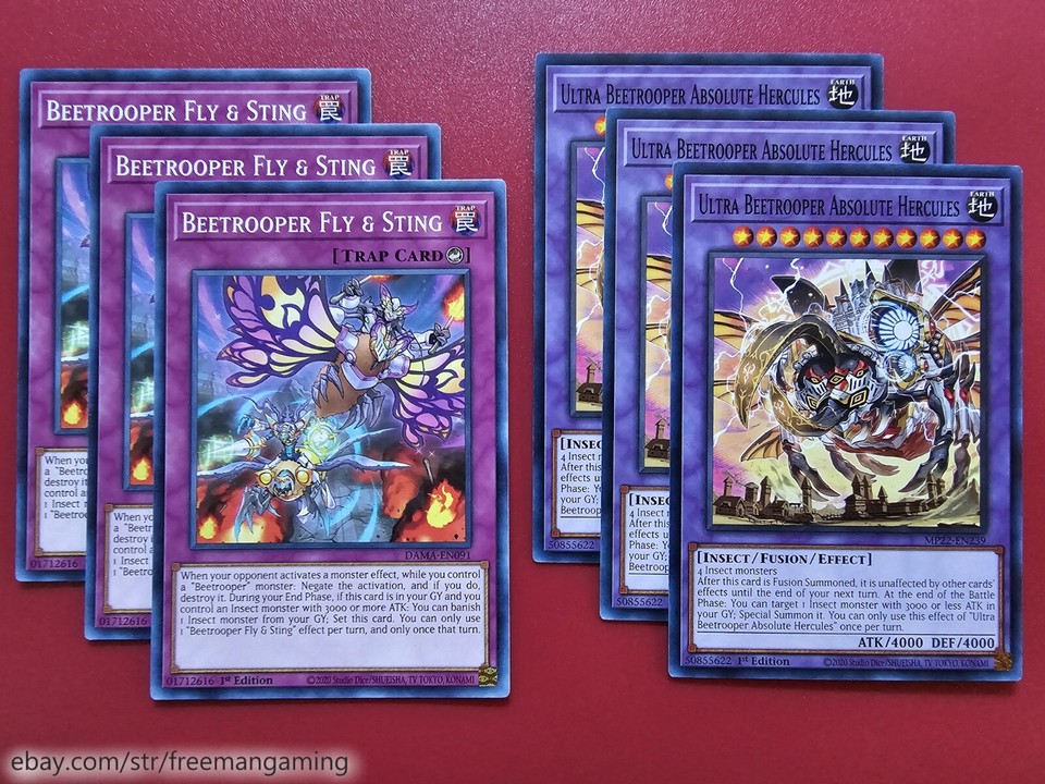 Yugioh Beetrooper Deck 55 Card Sting Lancer Complete Budget Tournament ...
