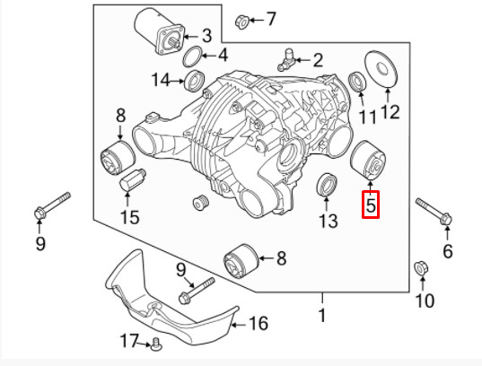 Genuine Porsche Rubber Mount 97037505901 / 970-375-059-01 OEM for sale ...