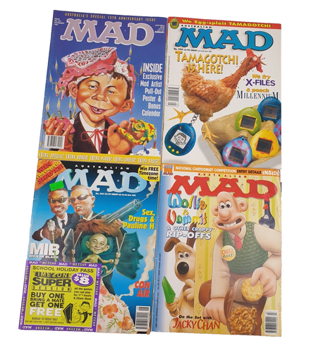 1990s Mad Magazines Bundle x 4 Australian Magazines. No. 324, 354, 355 ...