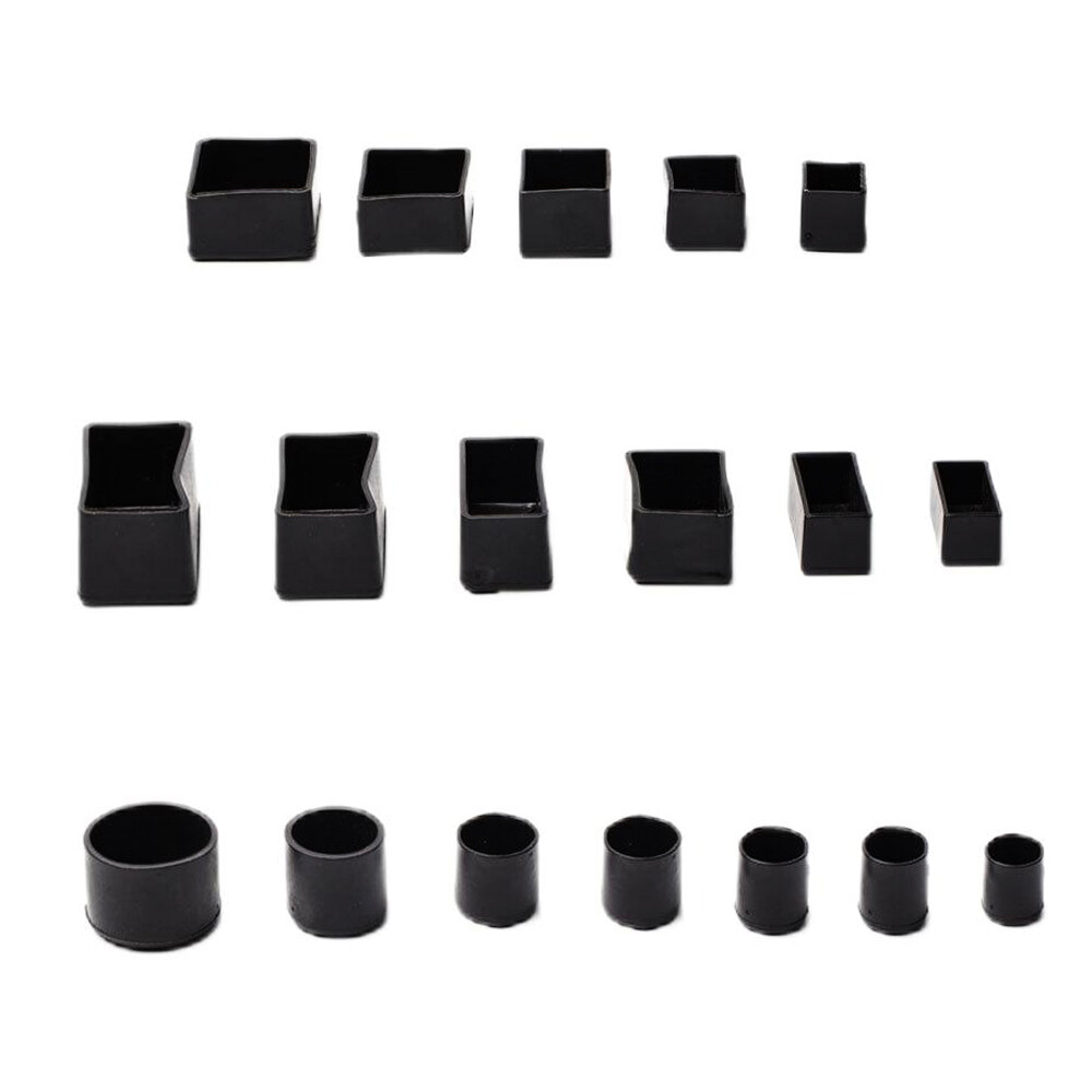 Round PVC Rubber Chair Feet Cap Table Leg End Caps Anti Scratch Floor ...