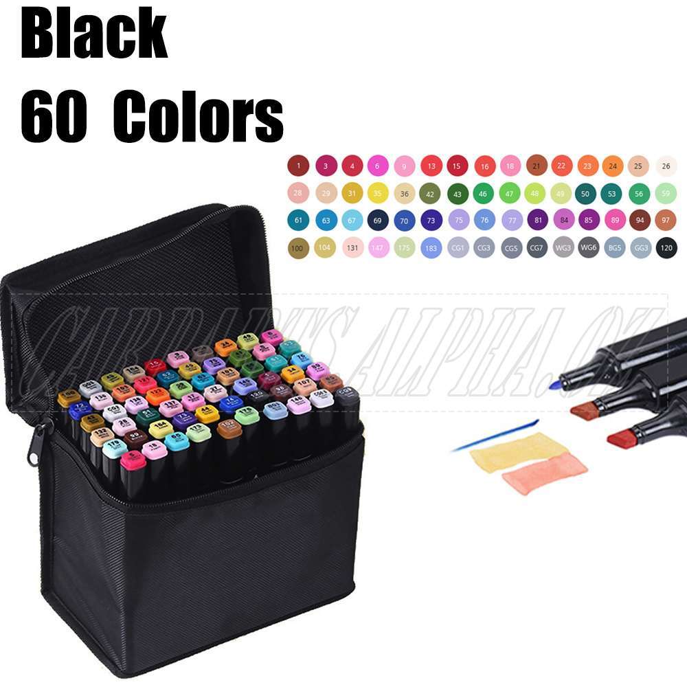 30/60/80/168 Colors Acrylic Paint Pens Sets Fine Art Marker Metal ...