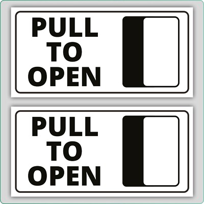 2 X PULL TO OPEN STICKERS CAR VAN LORRY TAXI HGV | eBay UK