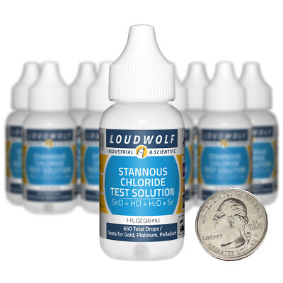 Stannous Chloride Solution / 10 Fl Oz / 10 Bottles / Tests for Au, Pt ...