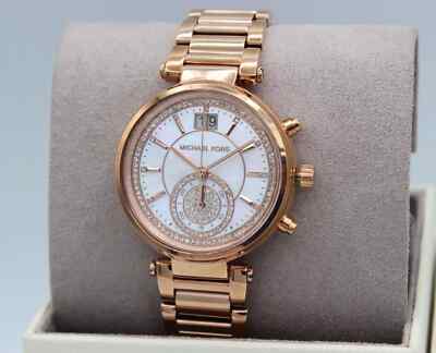 Michael Kors Women's Sawyer Rose Gold-Tone Watch MK6282 | eBay