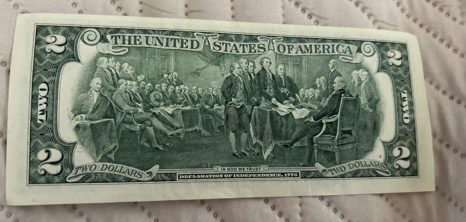 2003A $2 Bill Lucky Serial Four 8s 8888 Uncirculated Crisp Note ...