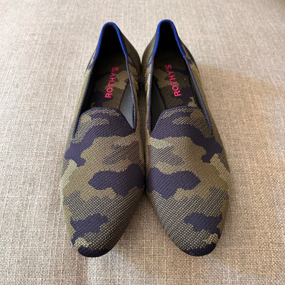 NWOB Rothy’s Olive Green Camo Slip On Flats Size 8 | eBay