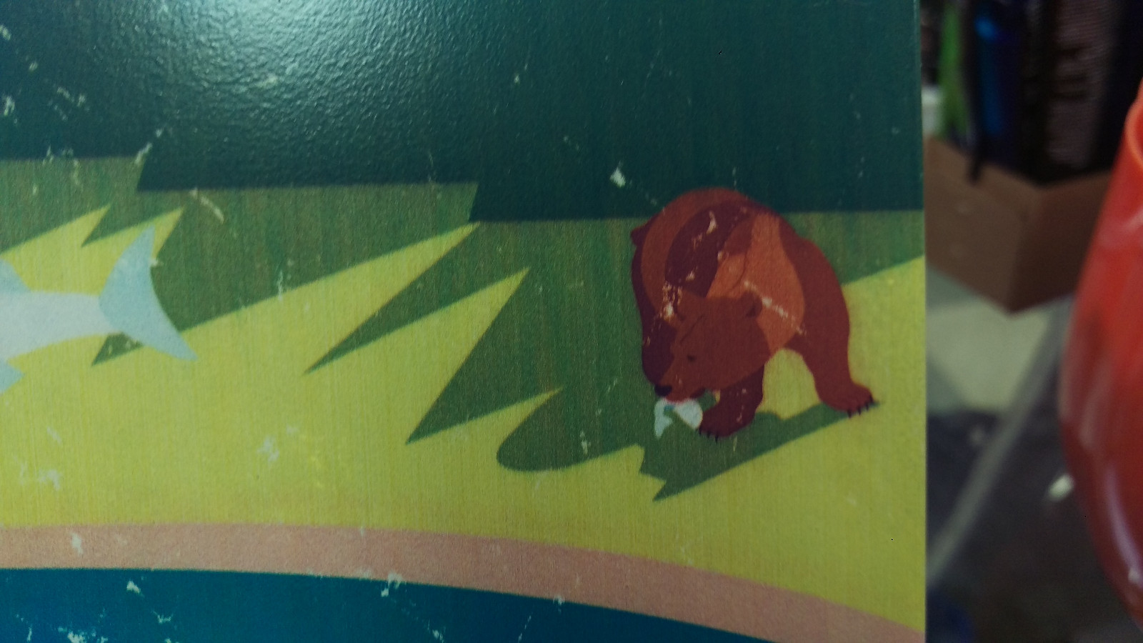 New Alaska Metal Sign Retro Brown Bear - Bear fishing in river - Alaska ...