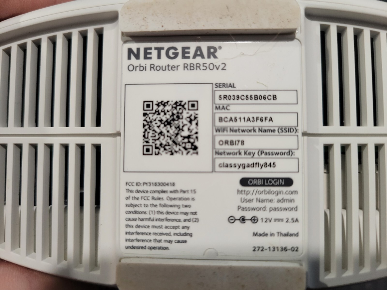 Netgear Orbi Router RBR50v2 Tri-Band WiFi | eBay