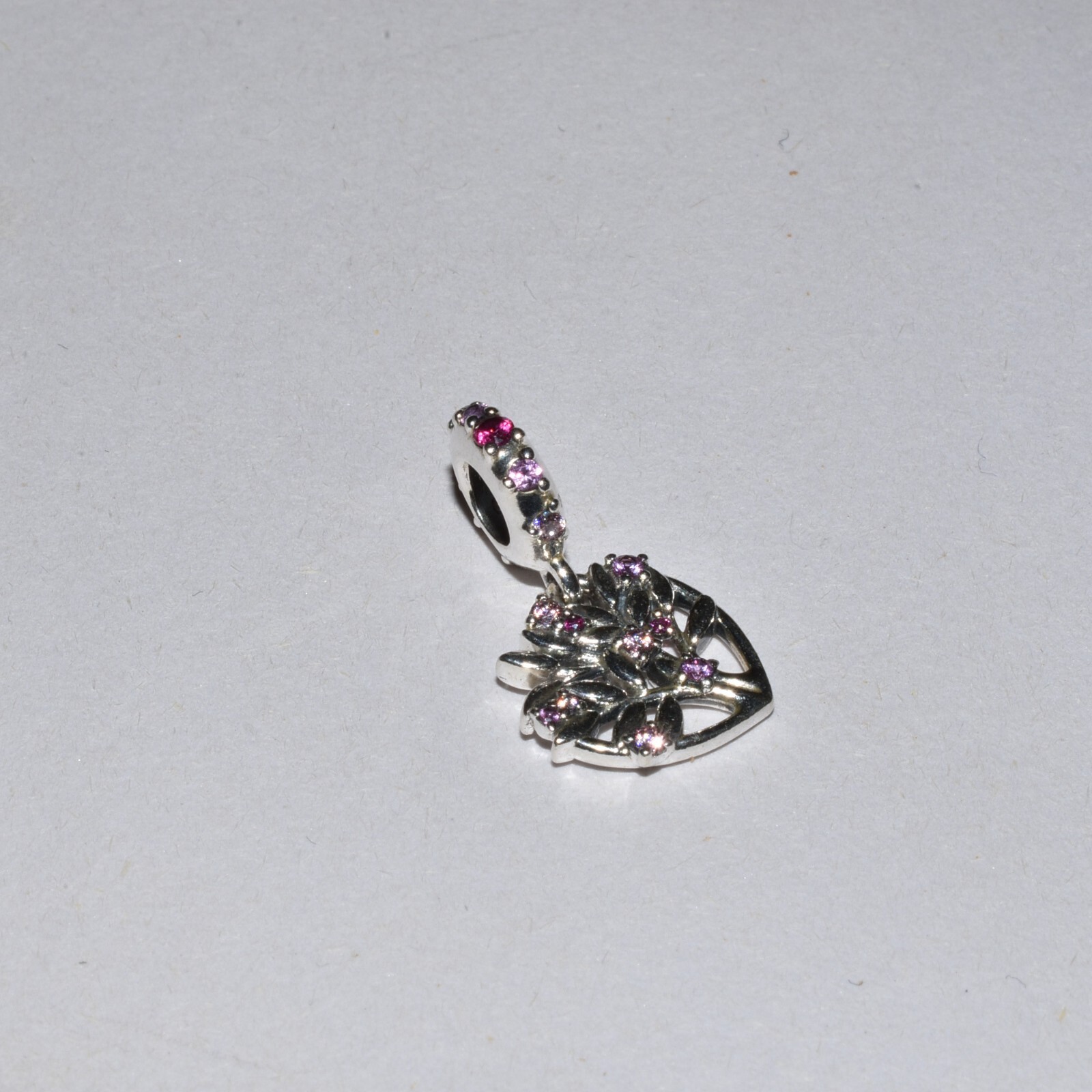 Pandora Pink Heart Family Tree Dangle Charm 799153C01 - Gem