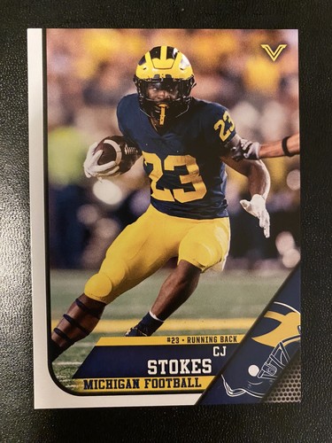 2023 C.J. Stokes Michigan Wolverines Football Card Officially Licensed ...