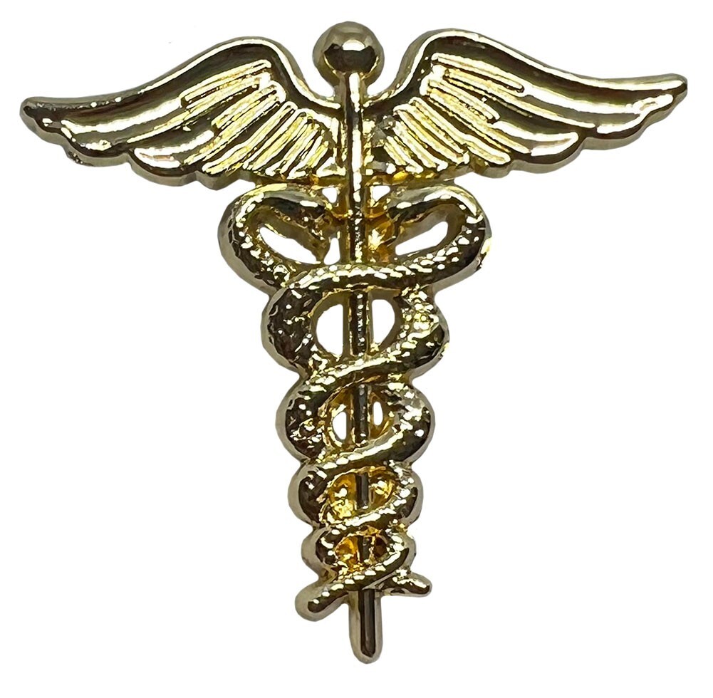 Caduceus Staff Caduceus Icon Caduceus Symbol In Blue And Gold