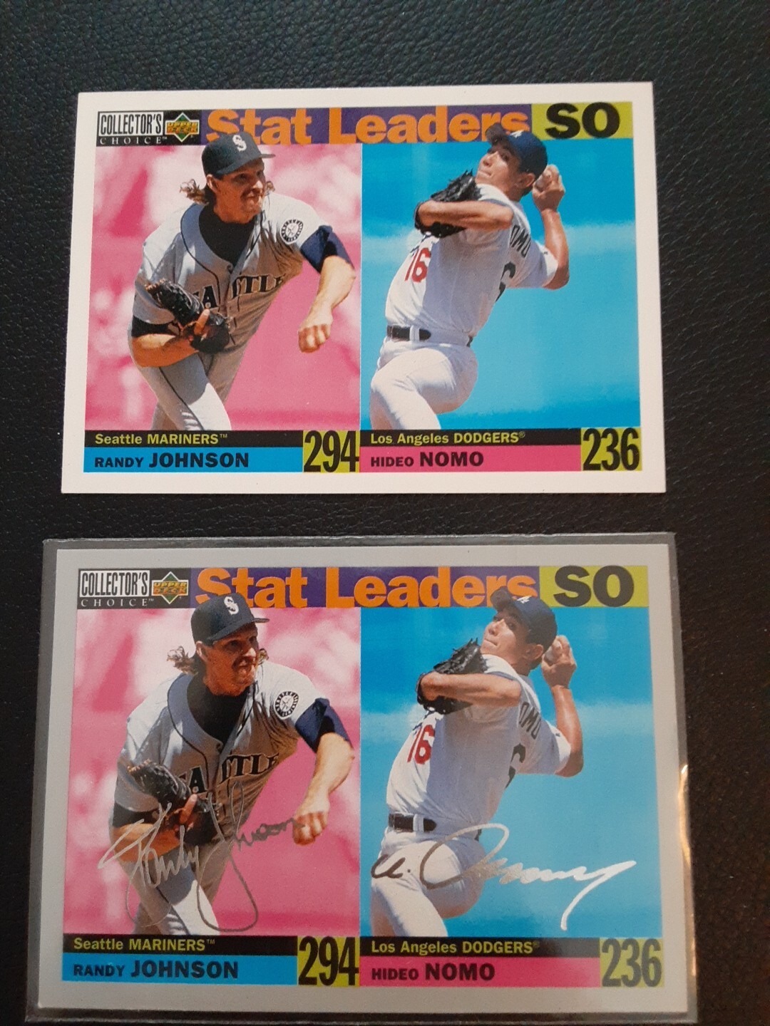 Hideo Nomo / Randy Johnson 1996 Upper Deck Collector's Choice #7 Gold ...