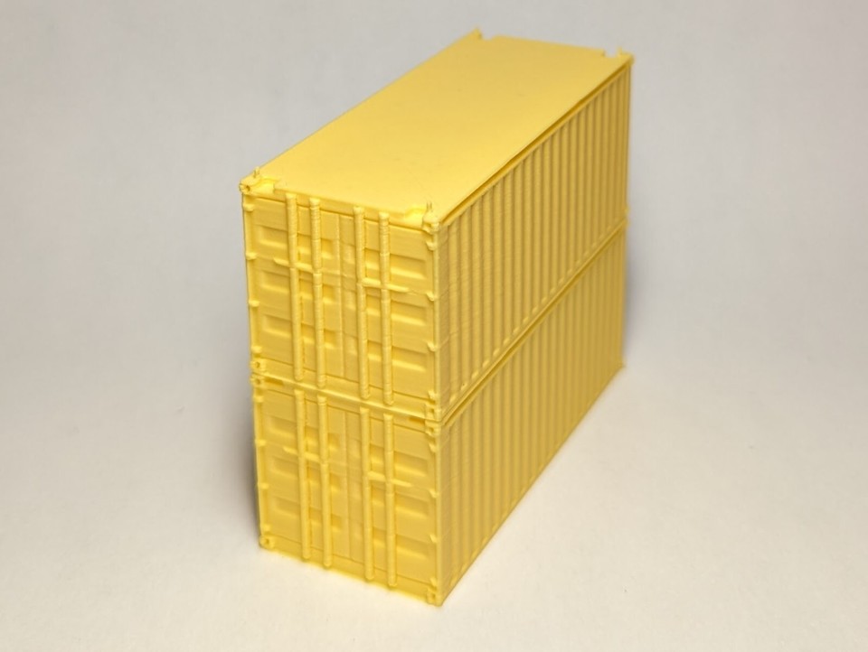 Set Lot - HO Scale 20' Ft Shipping Container - 1:87 Train Freight Car ...