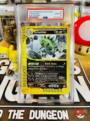 Expedition Box Topper #3 Tyranitar Jumbo Holo Pokemon PSA 10 Gem Mint ...