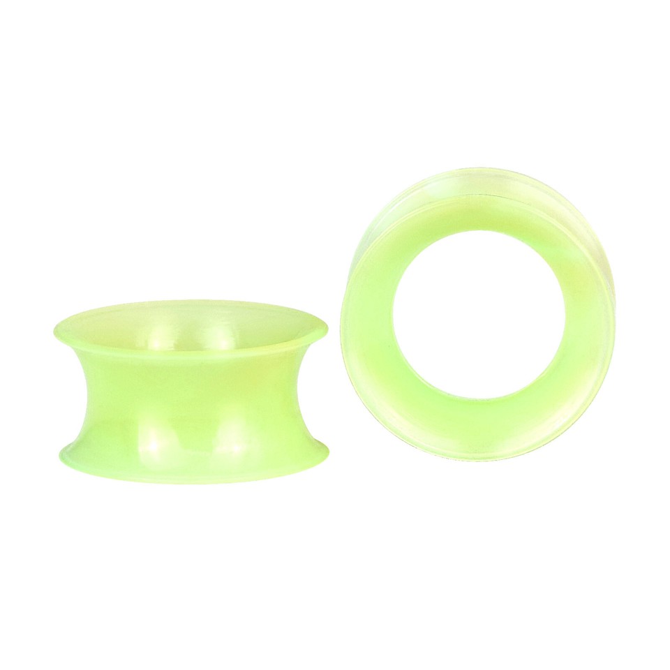 2PCS Soft Silicone Ear Flesh Tunnels Ear Gauges Plugs Earskin Expander ...