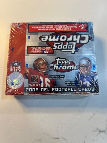 2002 TOPPS CHROME FOOTBALL CARDS 24 PACK OPEN BOX NFL Tom Brady black ...