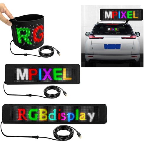 Foldable APP Programmable Car LED Sign Colorful Scrolling Message ...