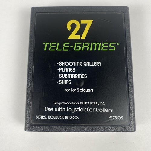 Atari 2600 Telegames Tele-Games 27 Shooting Gallery Plane Ship ...