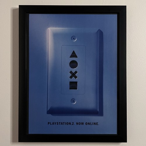 Framed 2002 PlayStation 2 ONLINE Ad/Poster Promo Art - Authentic Retro ...