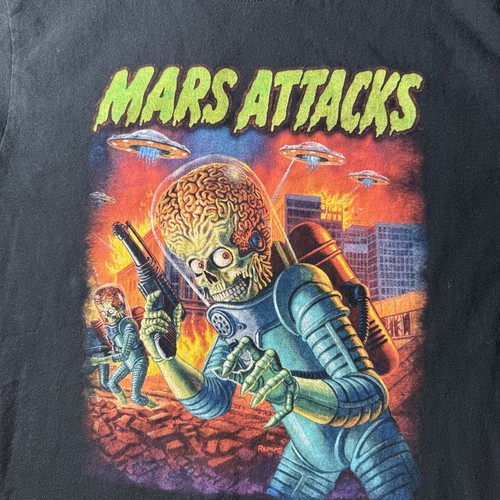 Mars Attacks T-Shirt Men’s Small Gildan Ultra Cotton Topps Sci-Fi Black | eBay