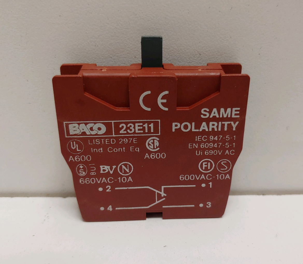 BACO 3 Position Selector Switch With Two 23E11 Contact Blocks for sale ...