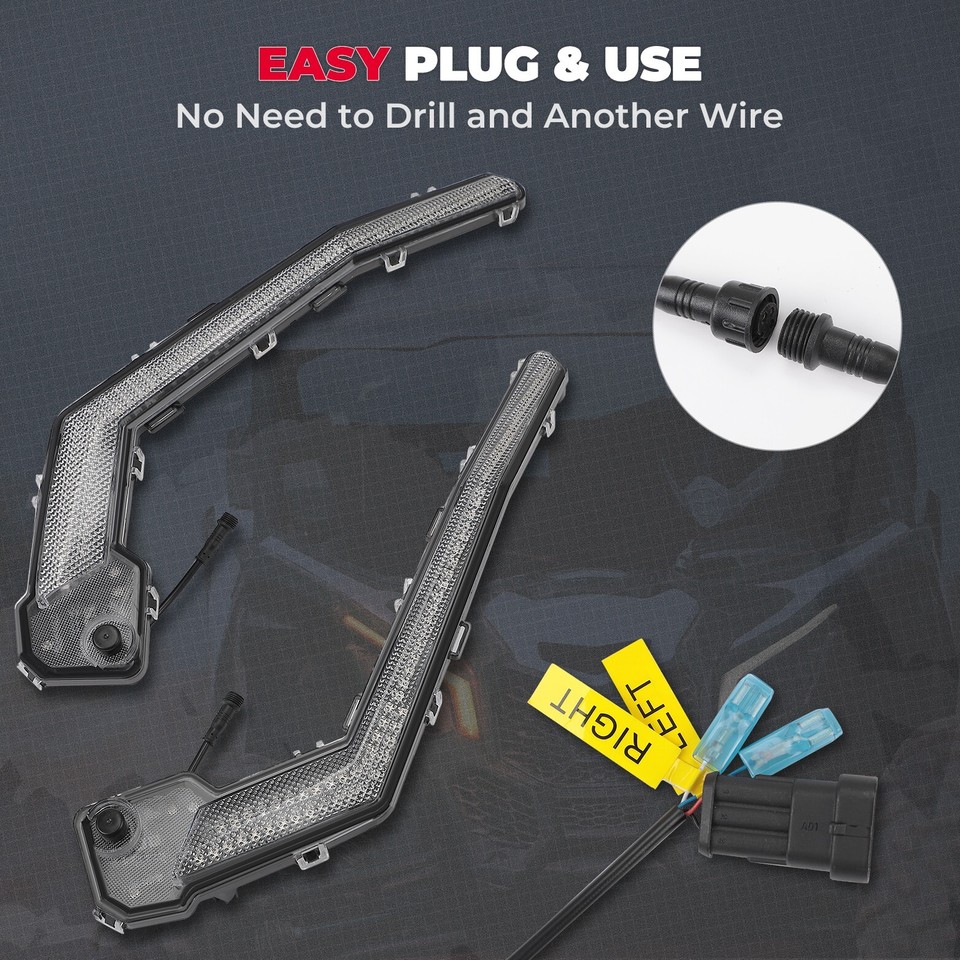 RGB LED Front Signature Light Assembly Turn Signal Light for Can Am X3 ...