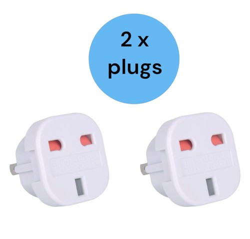 2 Pack UK Travel Mains Plug Adapter Adaptor to Tahiti, Taiwan, Thailand ...