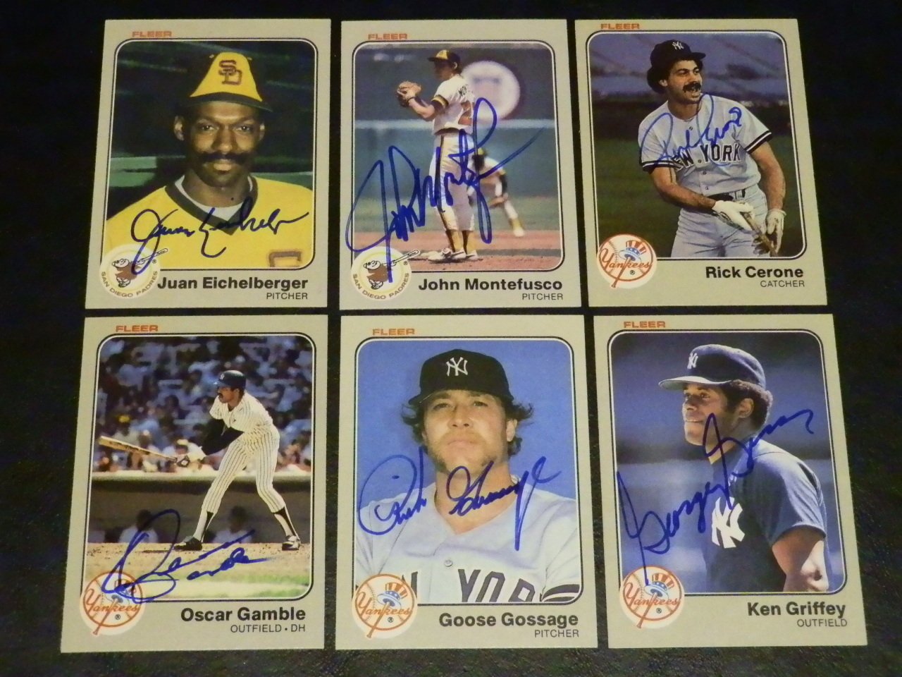 Oscar Gamble 1983 Fleer #380 Autographed New York Yankees Card Vintage ...