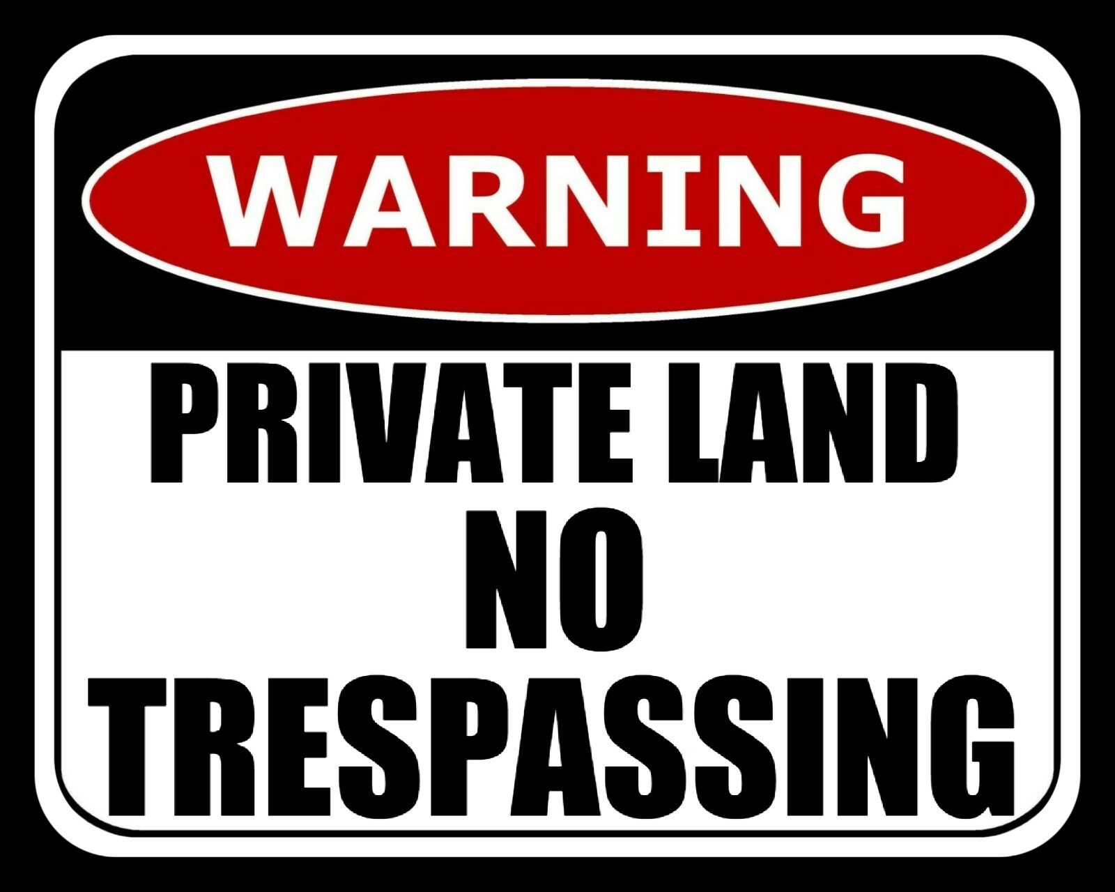 WARNING PRIVATE LAND NO TRESPASSING FARM LAND FARMER METAL PLAQUE TIN ...