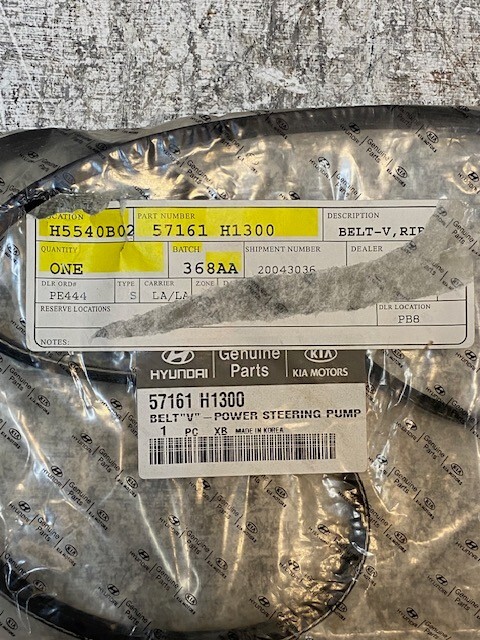 Hyundai Power Steering Pump V Belt 57161-H1300 | eBay