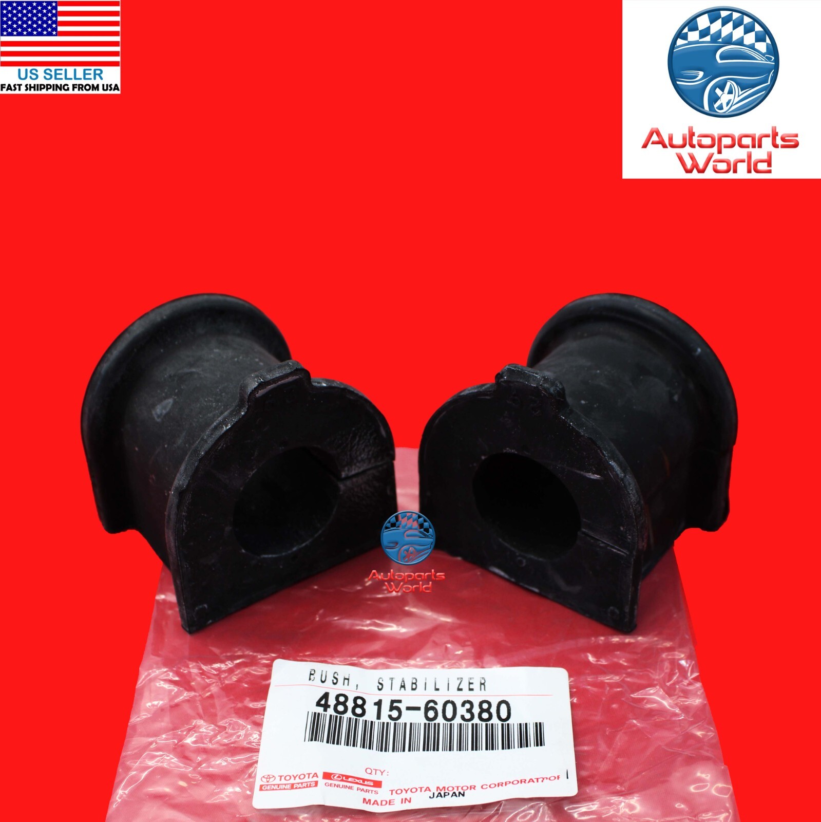 GENUINE TOYOTA 10-23 FJ CRUISER 4RUNNER FRONT SWAY BAR BUSHING SET ...