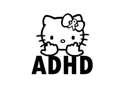F*** ADHD Hello Kitty Vinyl Wall Decal or Car Sticker | eBay