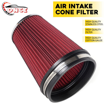 6" inch 152mm High Flow Inlet Cold Air Intake Cone Replacement Dry Air ...