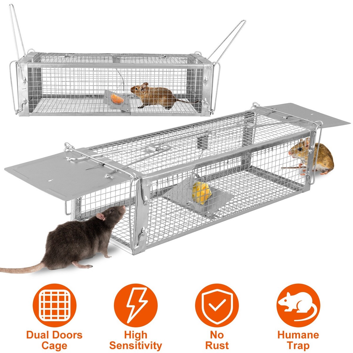 No Kill Automatic Cage For Mice Chipmunks Small Rodents Humane Rat Trap ...