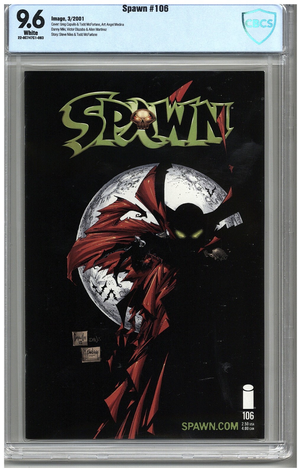 Spawn # 106 CBCS 9.6 NM+ White pages 3/2001 See photos | eBay