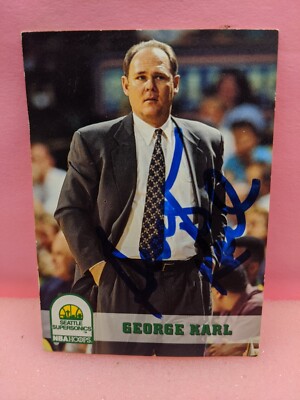 George Karl Autographed 1993 NBA Hoops Card | eBay