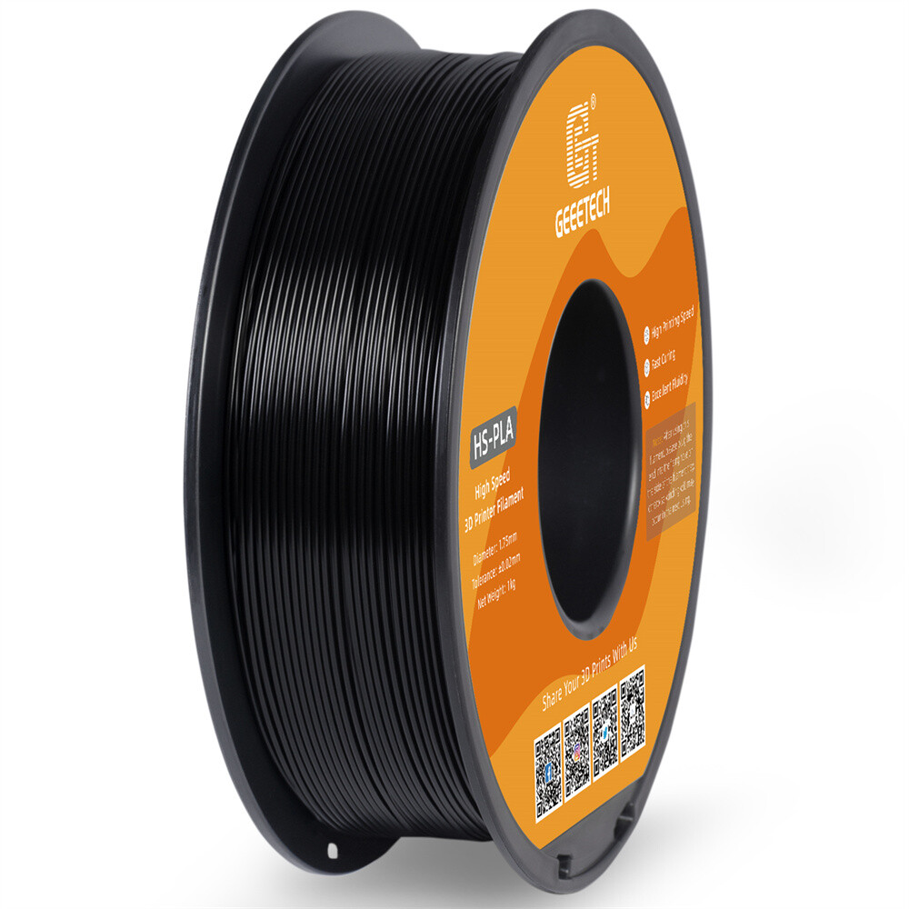 GEEETECH 3D Printer Filament HS-PLA Black 1.75mm 1kg high speed ...