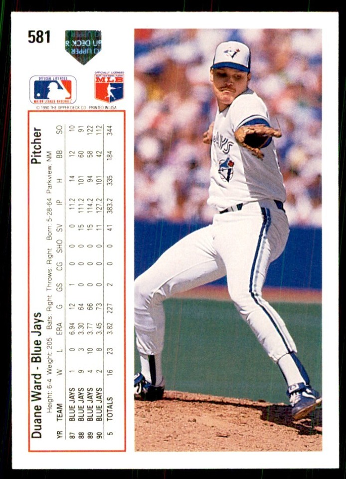 1991 Upper Deck Duane Ward Baseball Cards #581 | eBay