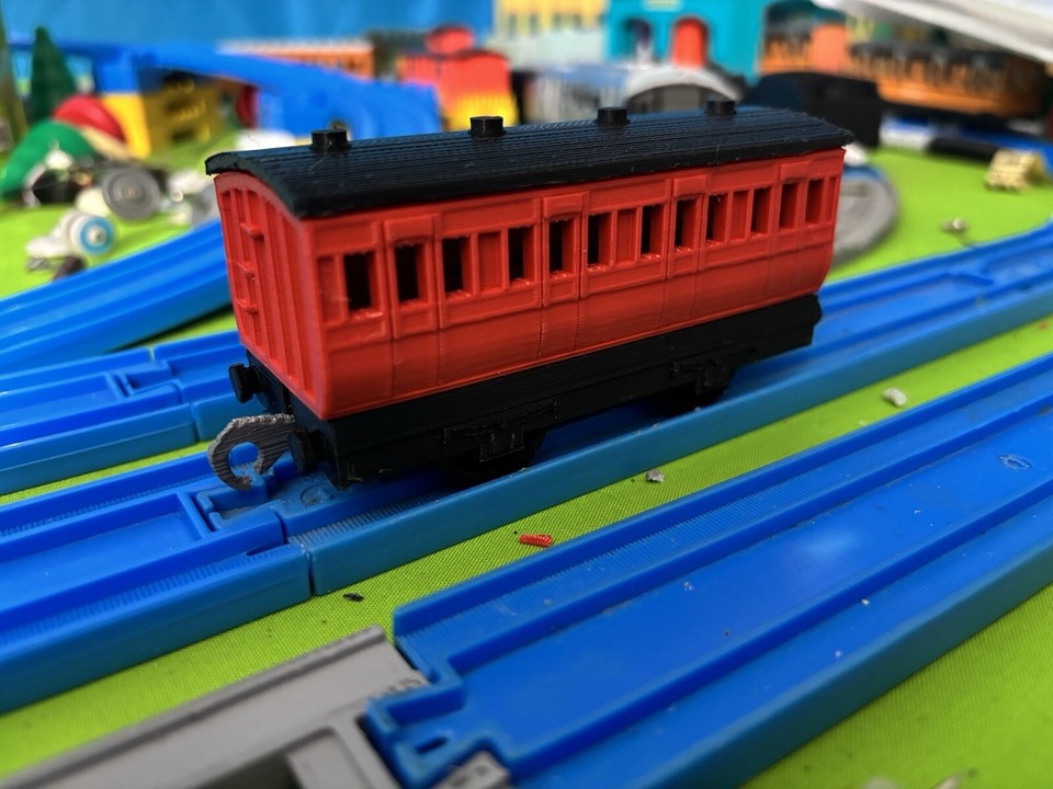 Thomas Trackmaster 3D Printed Red Branchline Coaches Black Rooftop ...