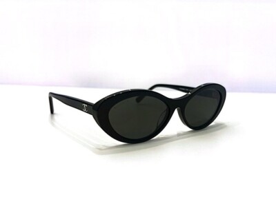 Chanel CH 5416 c.534/3 Women's Black Frame / Gray Lens Oval Sunglasses ...