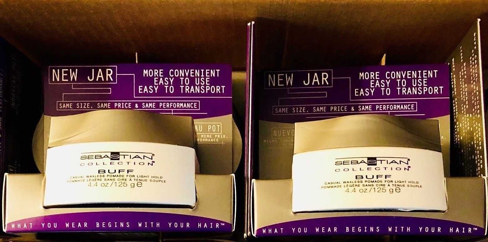 SEBASTIAN BUFF WAXLESS ANTI FRIZZ POMADE & SMOOTHER 4.4 OZ UPC ...