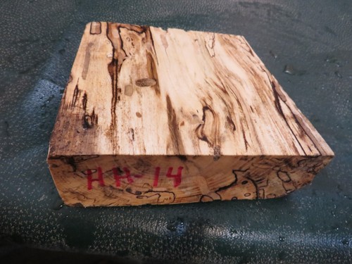 SPALTED HACKBERRY DELUXE KNIFE BLOCK/SCALES/ CALLS/ PEN BLANKS--HH--14 ...
