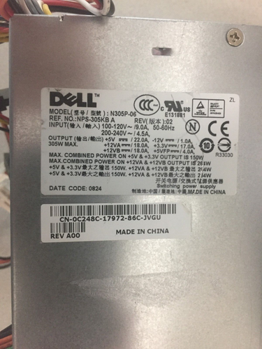 OEM DELL N305P-06 NPS-305KB A POWER SUPPLY | eBay