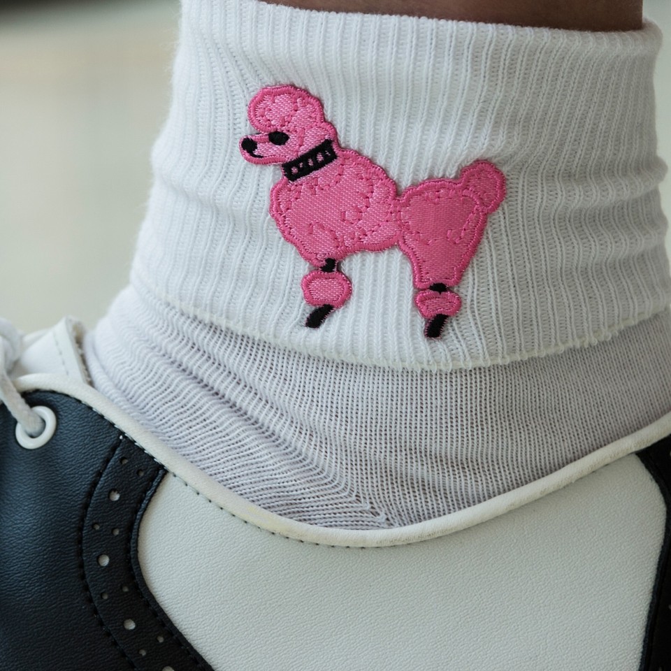 Hip Hop 50s Shop Adult Bobby Socks Vintage Poodle Skirt Dance Costume ...